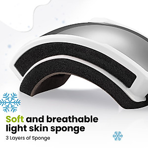 OutdoorMaster Kids Ski Goggles, Snowboard Goggles - Youth Snow Goggles - Green Vally