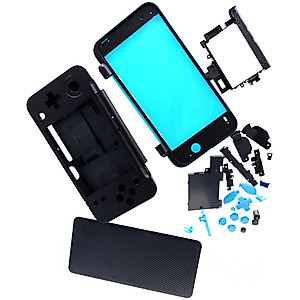 Deal4GO Full Housing Shell kit Case Cover w/All Buttons Set Replacement for Nintendo 2DS XL/New 2DS LL 2017 Console (Black)