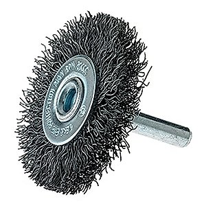 Mercer Industries 182020 - 2" x 1/4" Shank Crimped Wire Wheel, .014 Carbon Steel Wire