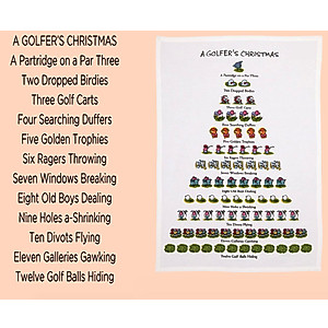 Mistletoe & Co. A Golfer's Chrismtas Kitchen Towel, 18" x 26"
