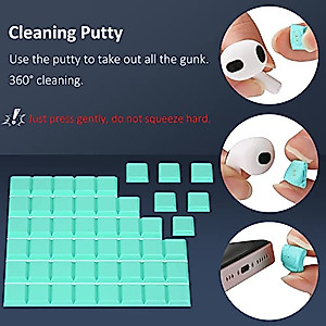 Yunerz for Airpods Cleaner Kit, Earbuds Cleaning Pen, Bluetooth Headphone Cleaning Tool with Cleaning Putty for Airpods Pro 1 2 3 and Other Earphones, Upgraded Kits with Cloth and Wet Dry Wipes
