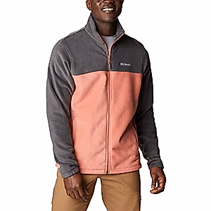 Columbia Men's Steens Mountain Full Zip 2.0, Shark/Dark Coral, Large
