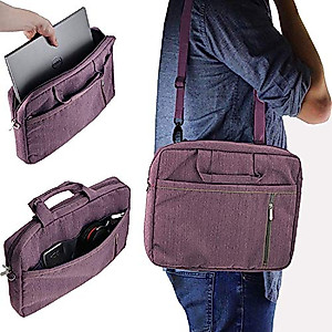 Navitech Purple Premium Messenger/Carry Bag Compatible With HP Spectre x360 15-df1010na 4K 15.6 InchConvertible Laptop