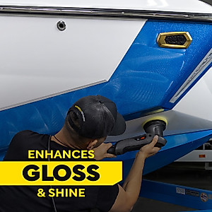 Meguiar's Marine/RV Fiberglass Restoration System, Boat Fiberglass Repair Kit with Oxidation Remover, Boat Polish and Boat Wax - 3 Count (1 Pack)