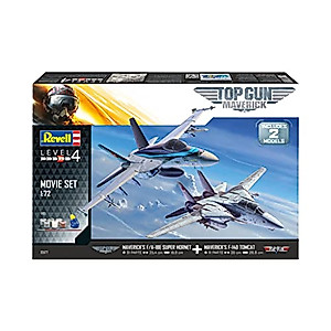 Revell RV05677 Top Gun 2 Movie Set Maverick Plastic Model kit, Unpainted