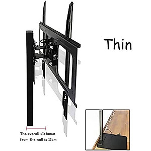 TV Brackets for Wall Mount Tall TV Stand for 65 Inch TV Corner Unit,Black Adjustable Heavy Duty Swivel Universal Floor Stands for for Plasma/LCD/LED OLED TVs