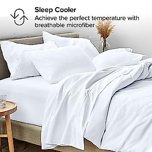 Bare Home Duvet Cover Twin/Twin Extra Long Size - Premium 1800 Super Soft Duvet Covers Collection - Lightweight, Cooling Duvet Cover - Soft Textured Bedding Duvet Cover (Twin/Twin XL, White)