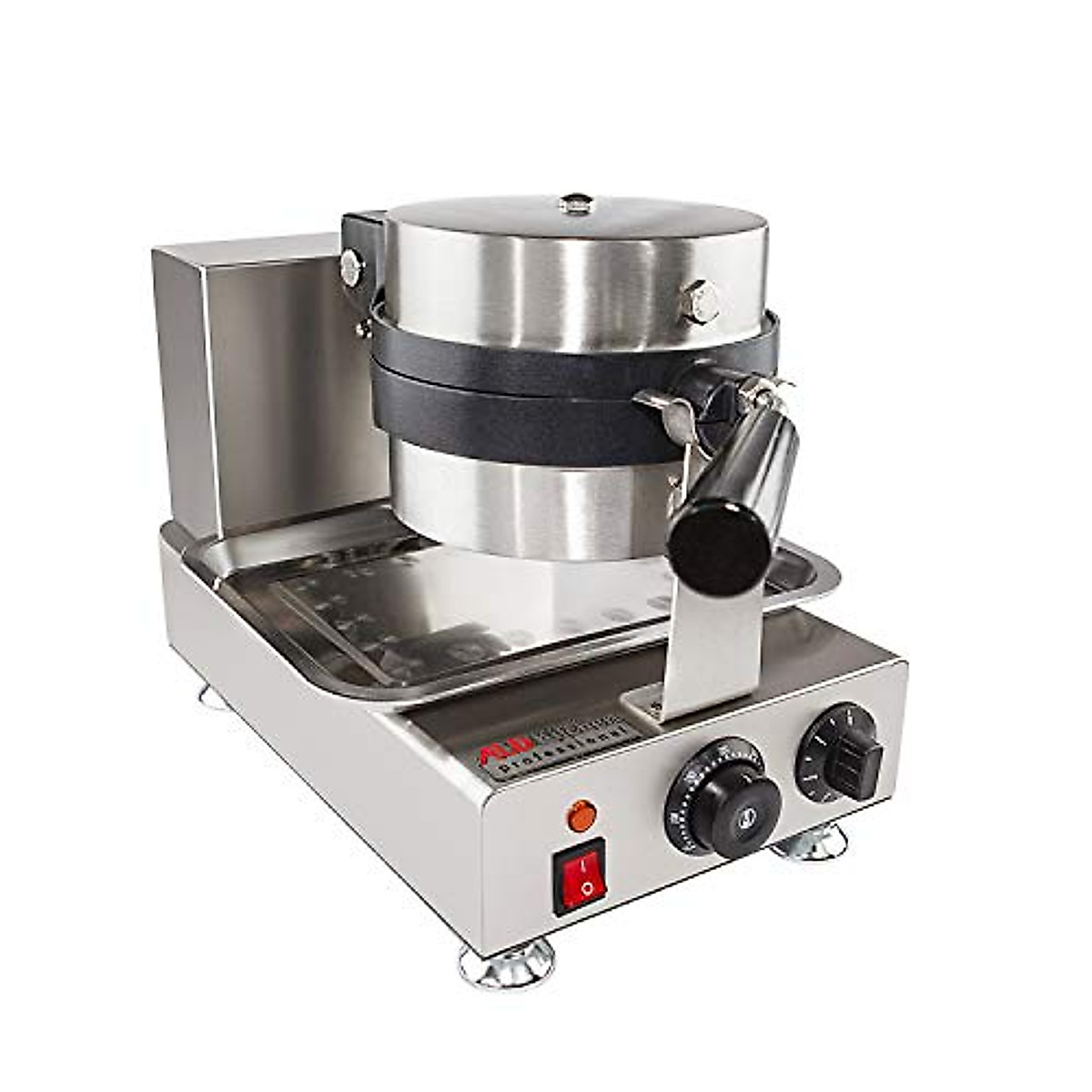 ALDKitchen Belgian Waffle Maker | Waffle Iron | 360° Rotating Mechanism | 1 Round-Shape Waffle | Nonstick | 110V (SINGLE)