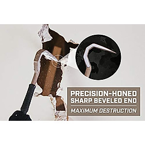 Spec Ops SPEC-D30PRY Tools 30" Wrecking Crowbar, Pry Bar Ends with Teardrop Nail Puller, High-Carbon Steel, 3% Donated to Veterans,Black/Tan