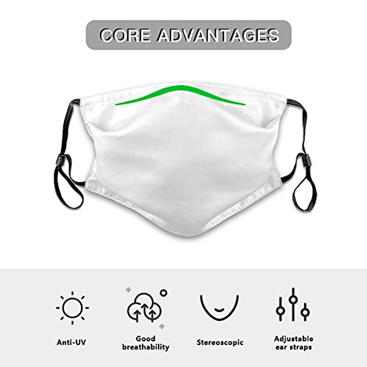 SARNFANS Panda Adult Reusable Face Mask,Happy Animal Bamboo Branch Painting,5-Ply Breathable Safety Unisex Adults Fashion Facial Face Masks for Women Men,Black White