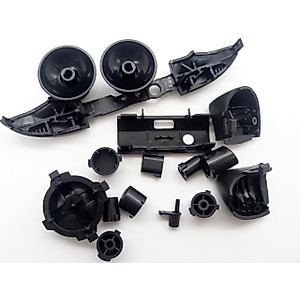 Full Set Bumper Buttons LB RB LT RT Trigger Buttons Replacement Compatible with Xbox Series X/Xbox Series S Controller (Black,1pc)