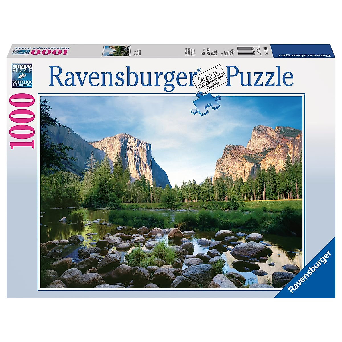 Ravensburger Yosemite Valley - 1000 Piece Jigsaw Puzzle for Adults | Unique Piece Design | Softclick Technology | Ideal Gift for Puzzle Enthusiasts | Pack of 1