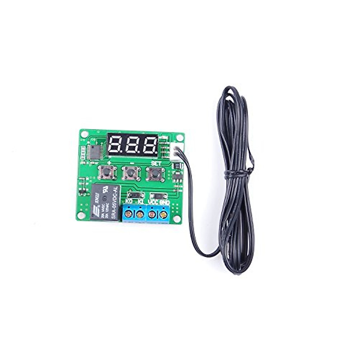 NOYITO Digital Temperature Controller Module -58℉ to +257 ℉ Temperature Control Switch NTC Waterproof Sensor Probe - Blue LED Display Suitable for Kinds of Temperature Control System (5V)
