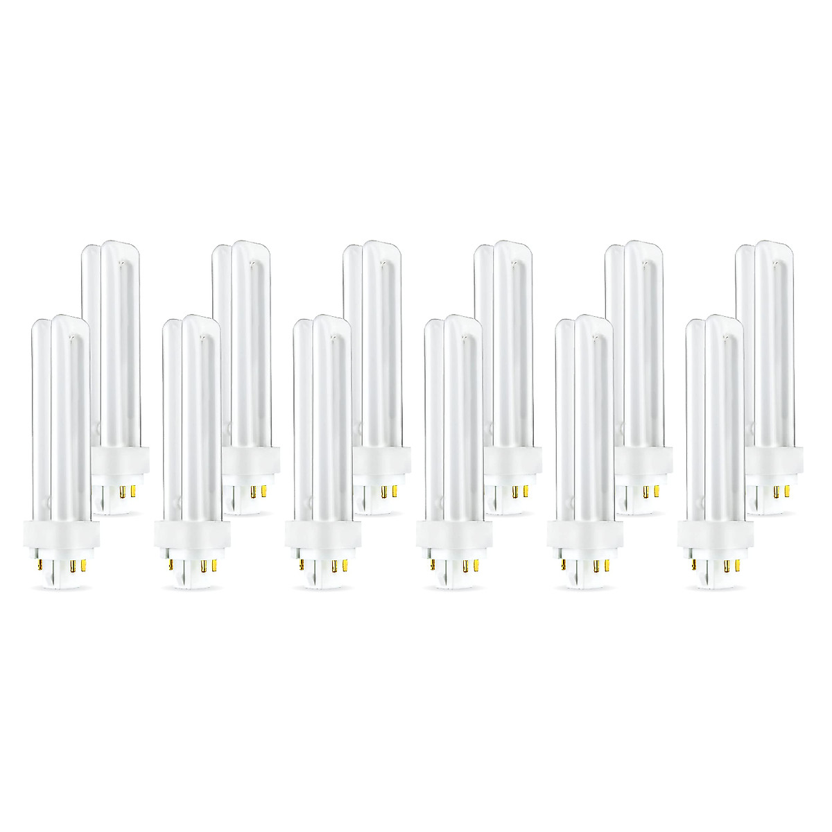 (12 Pack) PLC-18W 835, 4 Pin G24q-2, 18 Watt Double Tube, Compact Fluorescent Light Bulb, Replaces SYLVANIA 20672 - CF18DD/E/835/ECO and Philips 38332-3- PL-C 18W/835/4P/ALTO
