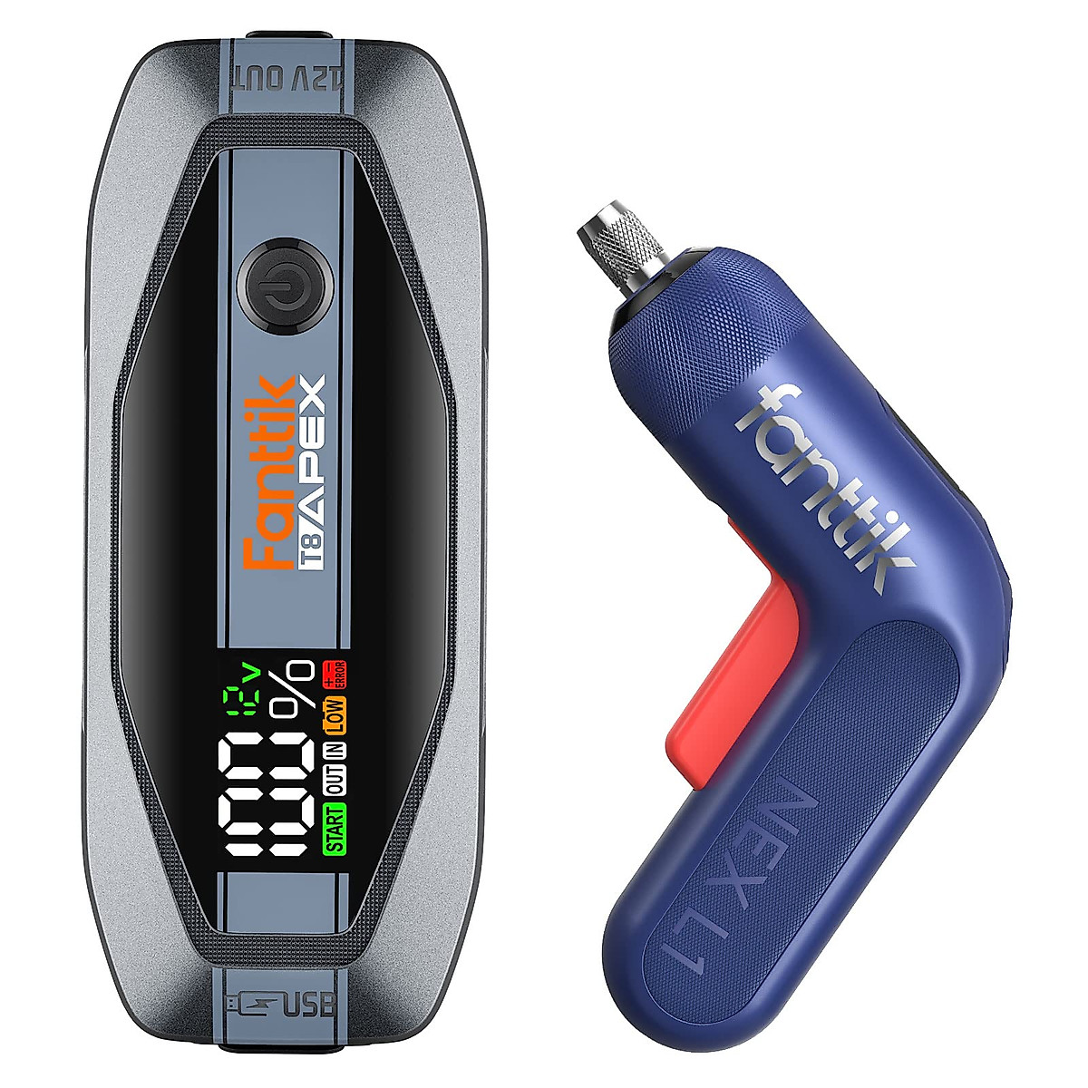 Fanttik T8 APEX Jump Starter and Cordless Screwdriver Kit L1 PRO Blue