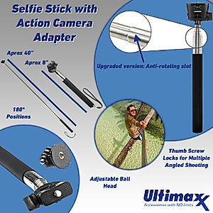 SSE GoPro HERO10 (Hero 10) Black with Premium Accessory Bundle: SanDisk Ultra 64GB microSD Memory Card, Replacement Battery, Underwater LED Light with Bracket, Water Resistant Protective Case & More