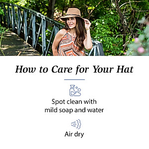 Wallaroo Hat Company – Women’s Aspen Fedora – UPF 50+ Sun Protection, Packable Design and Adjustable Sizing for Medium Crown Sizes – Trendy Sun-Smart Hat for Casual All-Season Looks (Black)