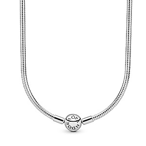 Pandora Jewelry Moments Snake Chain Charm Sterling Silver Necklace, 19.7", No Box