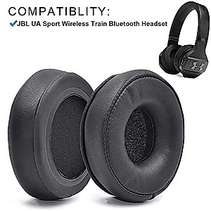 Defean Upgrade Replacement Potein Leather Ear Pads UA Sport Wireless Train Earpads Cushion Compatible with JBL UA Sport Wireless Train Bluetooth Headphones