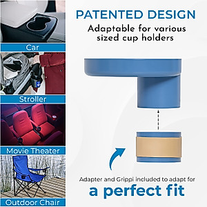 My Travel Tray Kids Travel Tray Cup Holder - Cup Holder Travel Tray for Cup Holders (Sky Blue), 1 Count (Pack of 1)