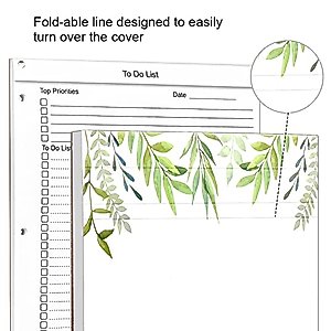To Do List Notepad, Daily Task Planner with Checklist, 52 Sheets Tear Off Note Pad with 2023 Calendar, Work and Personal Organized, 8.5" X 11", A4 Size, 3 Hole Punched