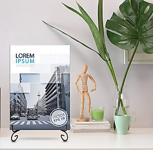 Teamkio Improved Anti-Slip Plate Holder Display Stand, Picture Frame Holder Stand, Easel Display Stand, Book Display Stand (10inch)