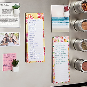 Juvale Magnetic Fridge Notepads for Grocery, Shopping Lists, To-Do Memos, Fruit Design (6 Pack)