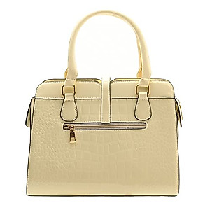 Vegan Material Handbags Cross-body Bag Shoulder Bag Vintage Medium Crocodile White