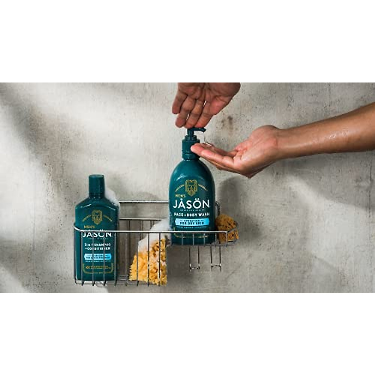 Jason Men's Hydrating 2-in-1 Face & Body Wash, 16 oz