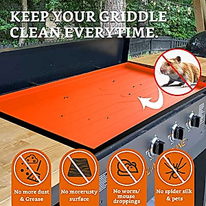 colpart 36" Silicone Grill Mat for Blackstone Griddle Mat 36 inch for Blackstone Grill Cover Heavy Duty Food Grade-BBQ Silicone Utensil Mat Protect from Rust，Insects, Debris