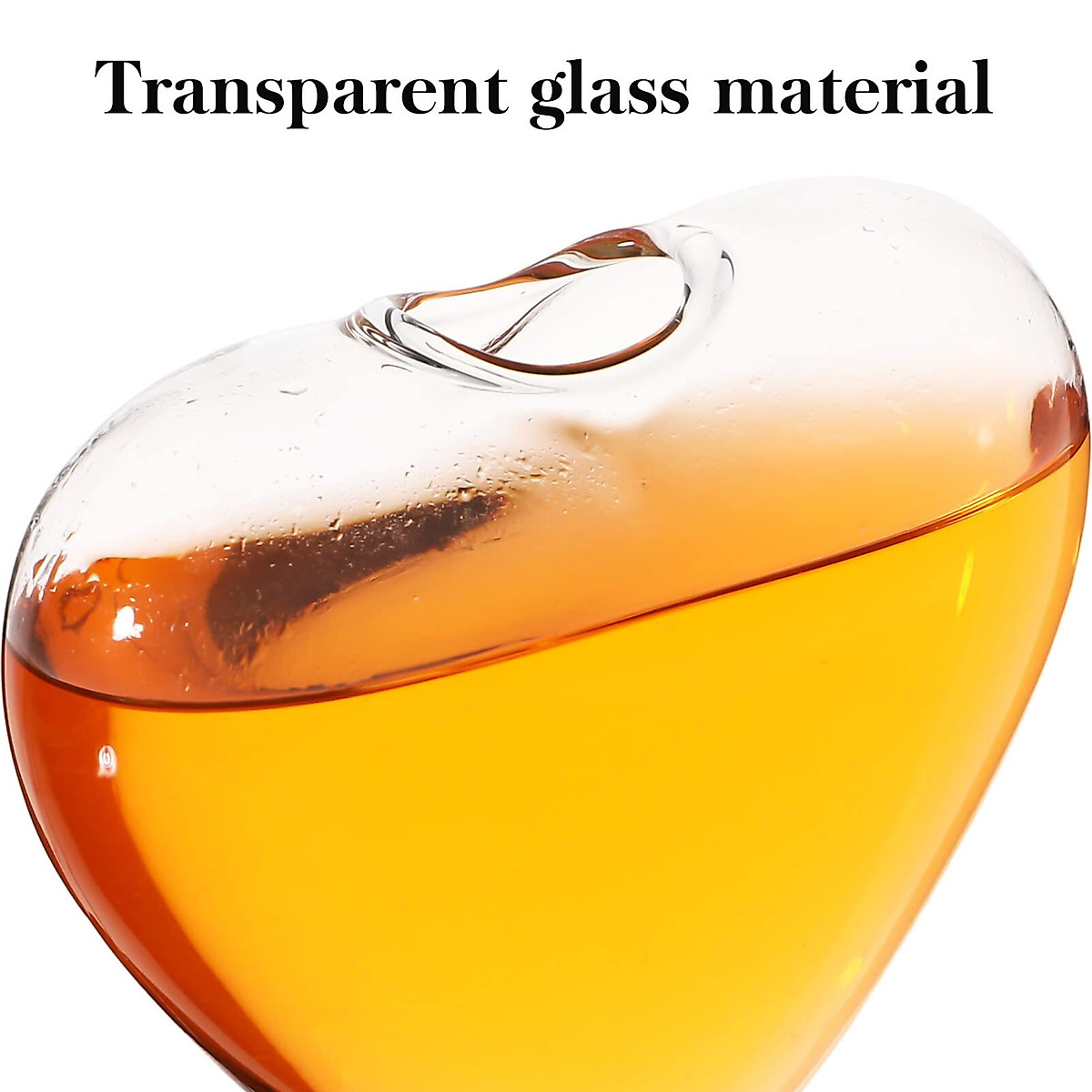 DOITOOL 2PCS Clear Cocktail Glasses Heart Shaped, Cocktail Wine Glass Set of 2 Unique Champagne Glasses Heart Shape Martini Goblet Cups Glassware for KTV Home Bar Club Restaurant