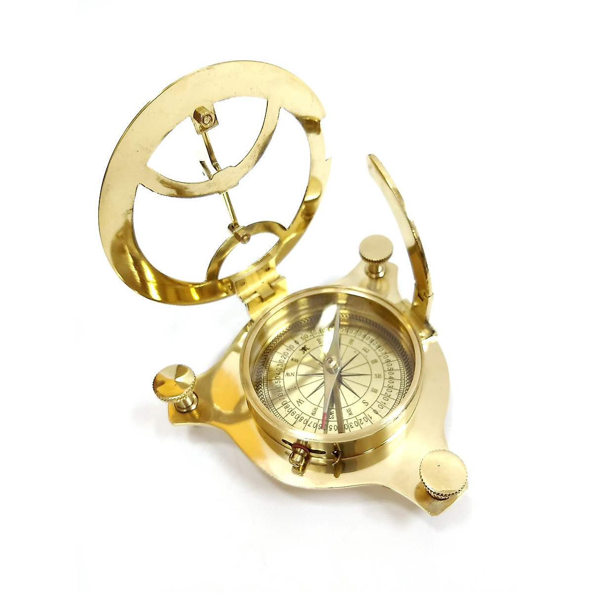 5" Sundial Compass Solid Brass Sun Dial