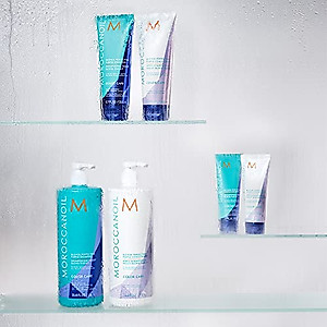 Moroccanoil Blonde Perfecting Purple Shampoo And Conditioner Bundle, 6.7 Fl. Oz. Set