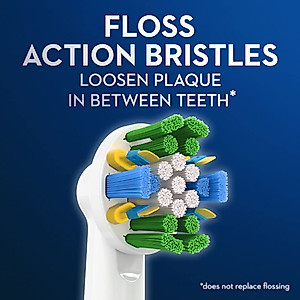 Oral-B FlossAction Electric Toothbrush Replacement Brush Heads Refill, 3ct, Black