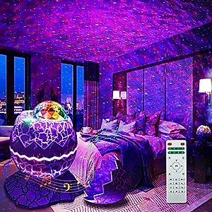 Rossetta Star Projector, Galaxy Projector Lights for Bedroom, Starlight Projector with Bluetooth Speaker and White Noise, LED Night Light for Kids Adults Game Room, Home Party, Ceiling, Room Decor
