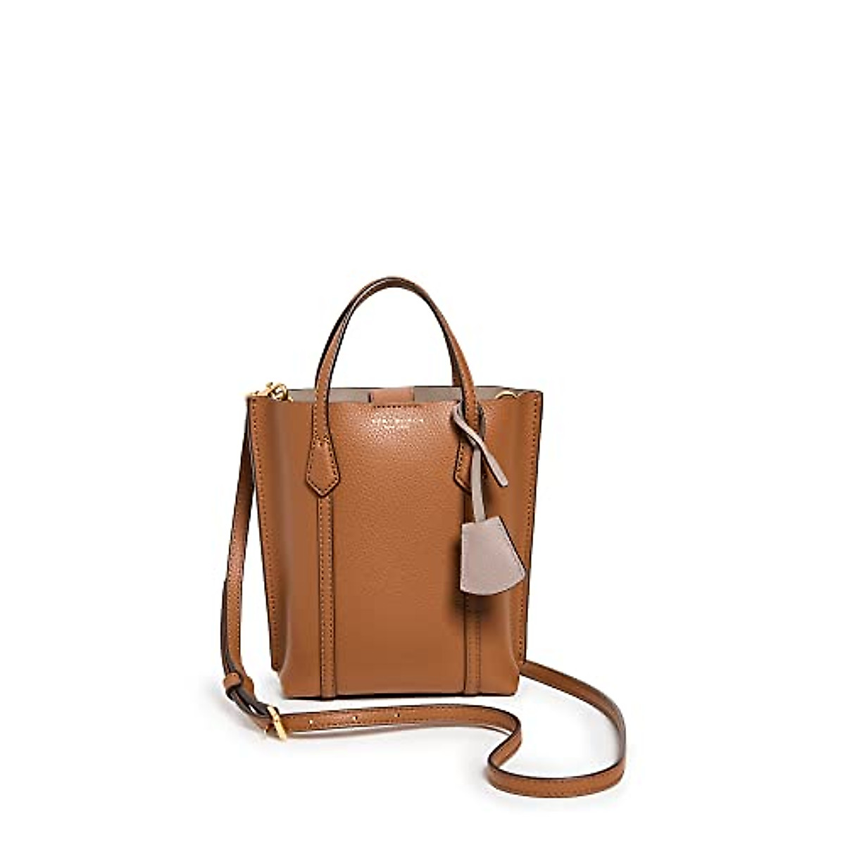Tory Burch Women's Perry Mini Tote, Light Umber, Brown, One Size
