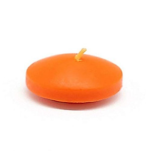 Zest Candle 24-Piece Floating Candles, 1.75-Inch, Orange