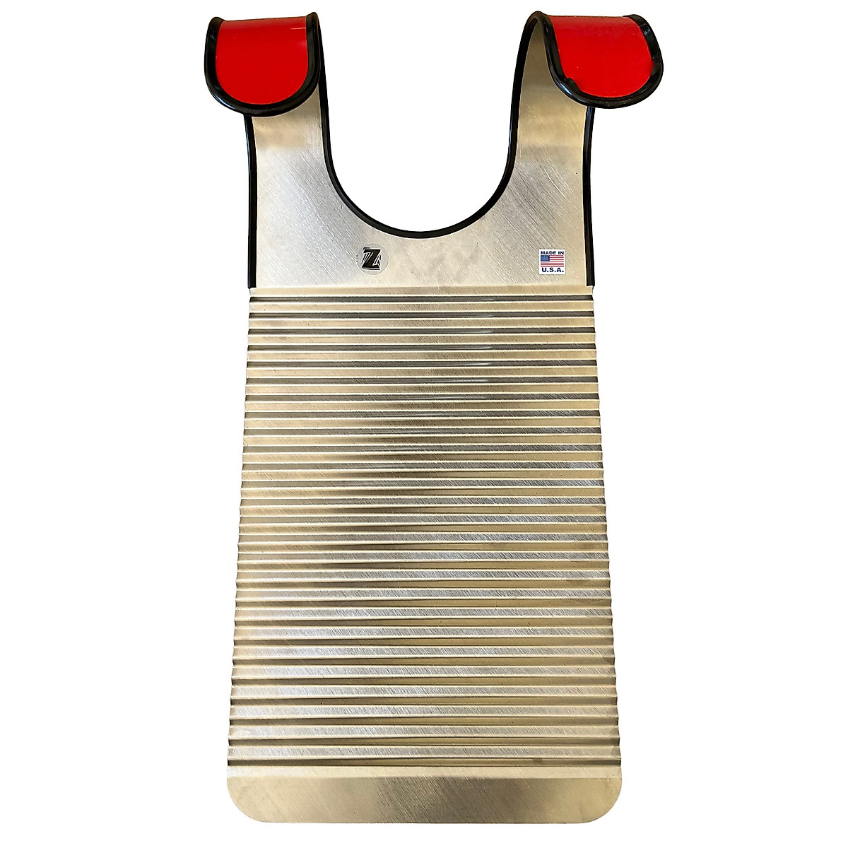 Zydeco Washboard "Red & White Cajun Fleur De Lis Key of Z Rubboards Free Scratchers Frottoir Scrubboard Zydeco Washboard Percussion Instrument Handmade Louisiana Made By Tee Don Authentic Original