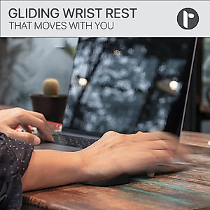 Reloot Glider v2 - Ergonomic Gliding Palm Rest, Soft Cooling Material, Sliding Wrist Pad That Moves with Your Mouse, Physician Designed for Carpal Tunnel Syndrome, Lightweight Wrist Rest (Black)