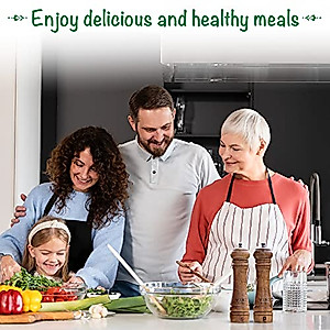 Wooden Salt and Pepper Grinder Set - Adjustable Ceramic Rotor - Refillable Salt and Pepper Mill Set - Pack of 2 – 8 inch - Heat Resistant- Food grade- Eco-friendly, Brown