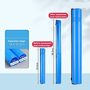 Meiliyizu Telescopic Document Storage Tube, Telescoping Poster Tube Extendable Poster Tube with Strap, Telescoping Art Transport Tube for Document Poster Drawing, Blue