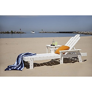 POLYWOOD ECT18WH Long Island 18" Side Table, White