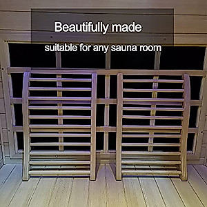 ZSQ Canadian Hemlock Sauna Backrest 1-Pack, S-Shape, No Stains, All Natural Finish (Backrest)