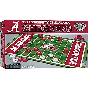 MasterPieces Family Game - NCAA Alabama Crimson Tide Checkers - Officially Licensed Board Game for Kids & Adults 13" x 21"