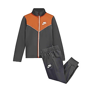 Nike Kids Boy's Color-Block Jacket and Pants Two-Piece Track Set (Little Kids) Iron Gray 7 Little Kids
