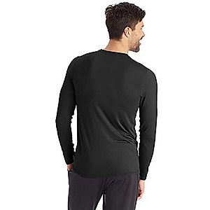 C9 Champion mens Long Sleeve Tech Tee T Shirt, Ebony, Medium US