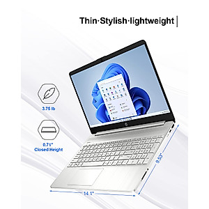 HP 2023 Newest 15.6" Touchscreen Laptop, 16GB RAM, 512GB SSD, Intel Core i3-1115G4 Processor, 11 H Battery Life, Wi-Fi, Bluetooth, Webcam, HDMI, Windows 11 Home in S Mode