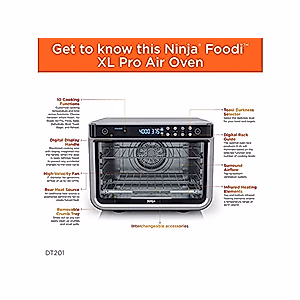 Ninja-DT200-Foodi-8-in-1-XL Pro Air Fry Oven Large Countertop Convection Oven (Renewed)
