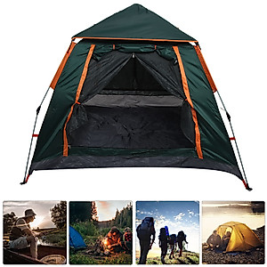 Quick Open Tent, 5 Sided Mosquito Net Design Waterproof Portable Foldable 4 Sided Tent with Shade Cloth, Camping Tents for Camping Gardening Hiking Fishing