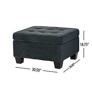 Christopher Knight Home Canterbury Fabric Sectional Set, Charcoal